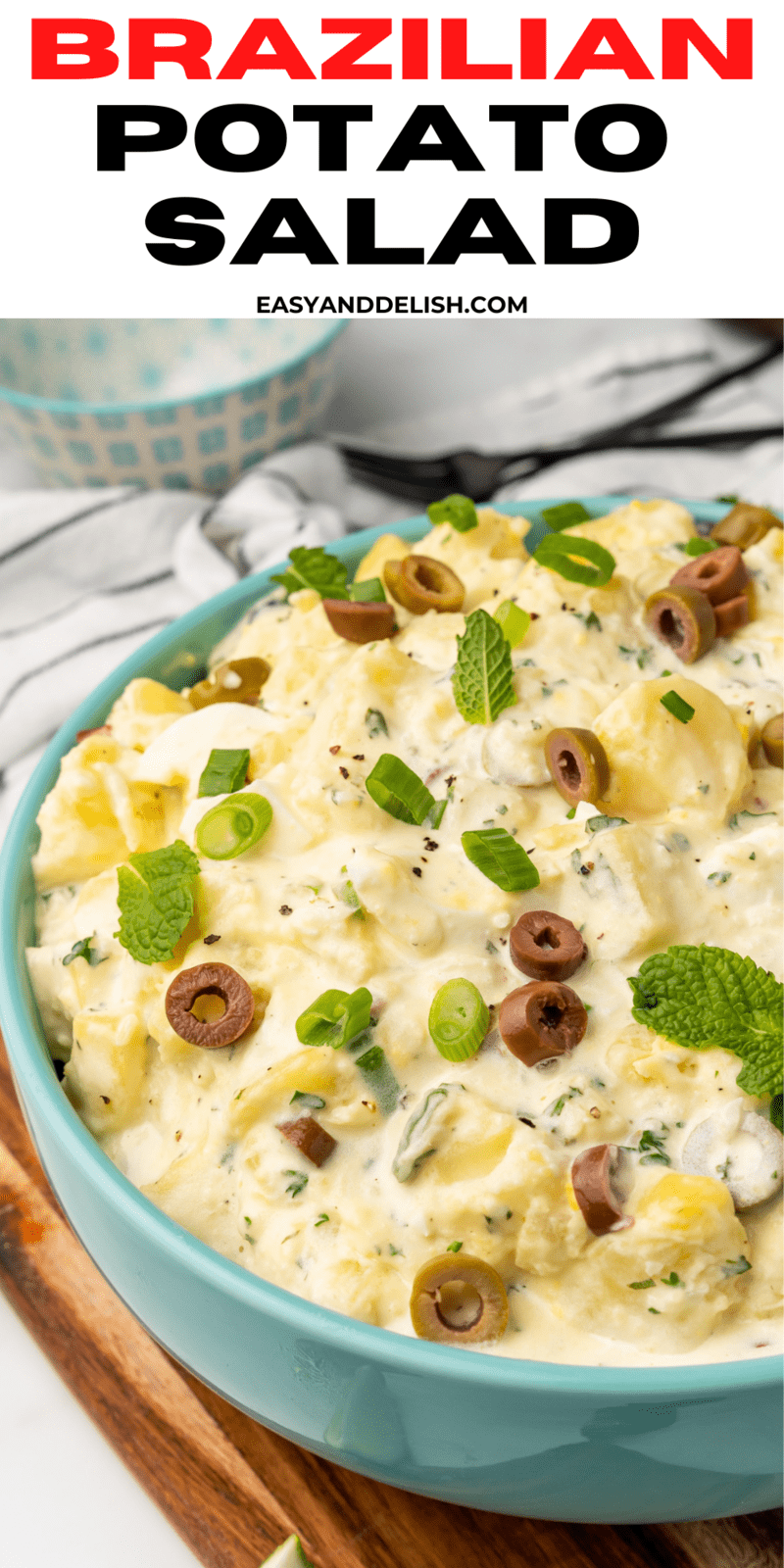 Brazilian Potato Salad (with Mayonnaise) - Easy and Delish