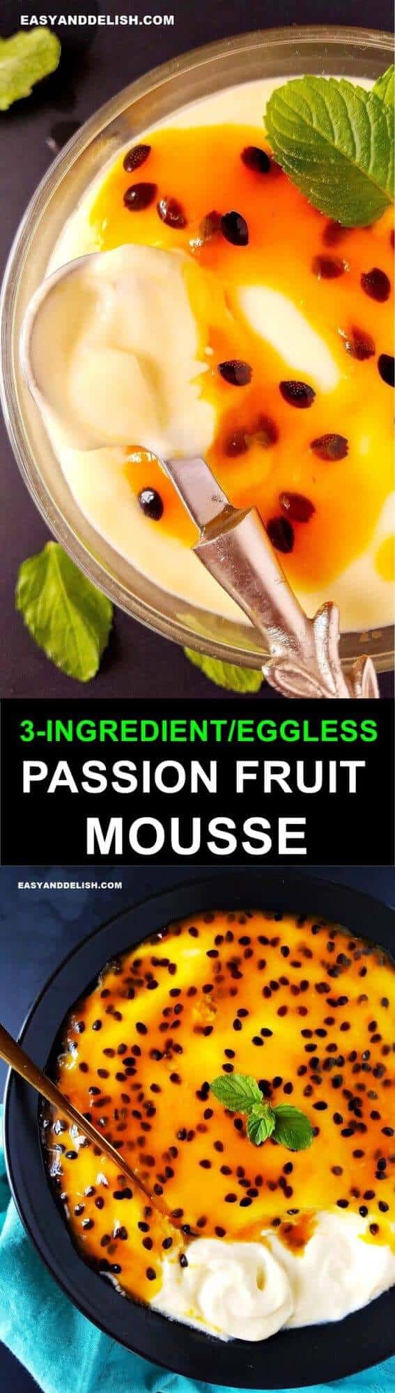 Passion Fruit Mousse - Easy and Delish