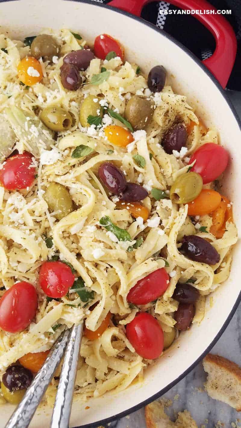Mediterranean Pasta (in 15 Minutes) - Easy and Delish