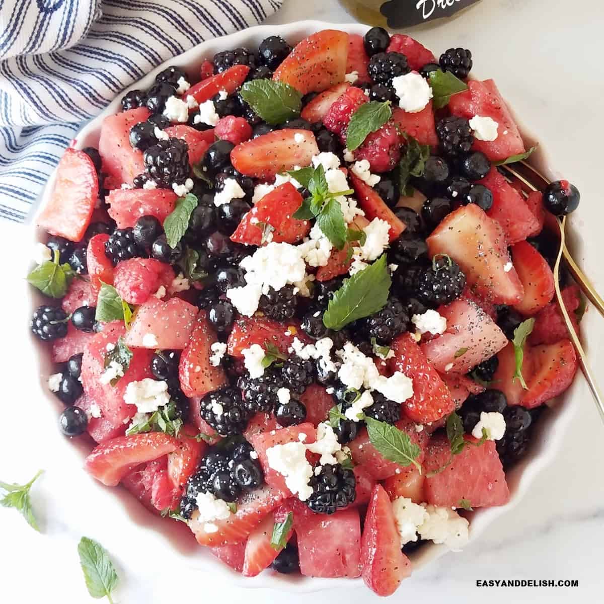 Berry Salad (with Lemon Poppy Seed Dressing) - Easy and Delish